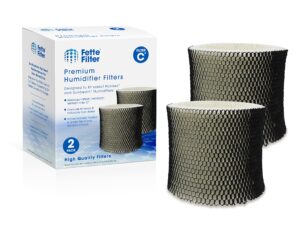 fette filter - humidifier wicking filter compatible with holmes hwf65, hwf65pdq-u - filter c. (pack of 2)