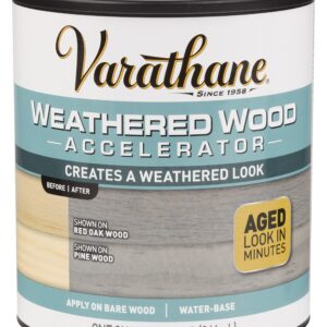 Varathane 313835 Weathered Wood Accelerator, Quart, Gray