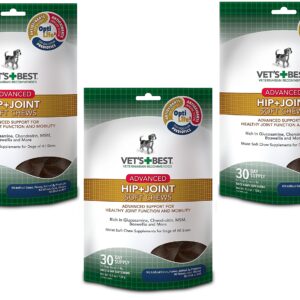 Vet's Best (3 Pack) Advanced Hip & Joint Soft Chews Dog Supplements, Each a 30 Day Supply