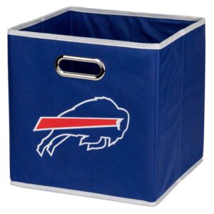 franklin sports buffalo bills nfl storage bin - collapsible cube container + storage basket - nfl office, bedroom + living room décor - 11"x11"