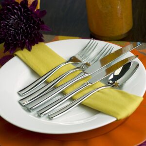 Fortessa Lucca Flatware Set, 20-Piece, Polished Stainless