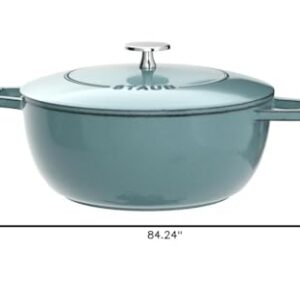 staub Wa-NABE 40501-002 Wanabe Gray S 6.3 inches (16 cm) Two-Handed Casting, Enameled Pot, Rice, Induction Compatible, Japanese Authentic Product