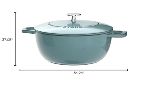 staub Wa-NABE 40501-002 Wanabe Gray S 6.3 inches (16 cm) Two-Handed Casting, Enameled Pot, Rice, Induction Compatible, Japanese Authentic Product