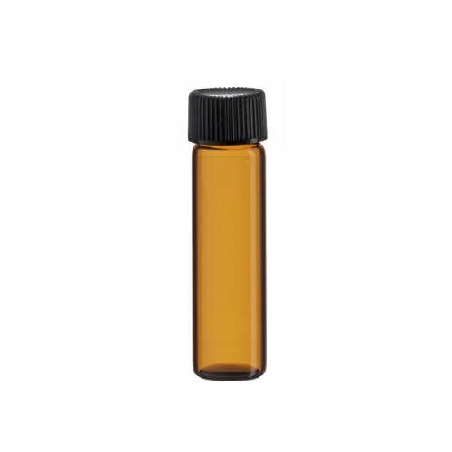 2 Dram Amber Glass Vial - Screw Cap - Pack of 12