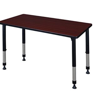 Kee 42" x 24" Height Adjustable Classroom Table - Mahogany