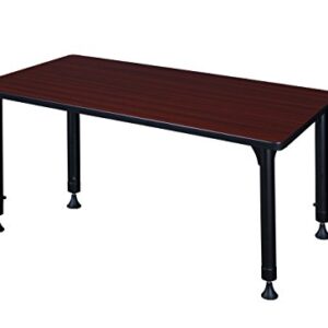 Kee 42" x 24" Height Adjustable Classroom Table - Mahogany