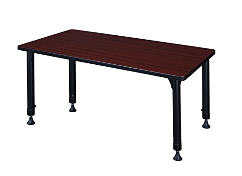 Kee 42" x 24" Height Adjustable Classroom Table - Mahogany