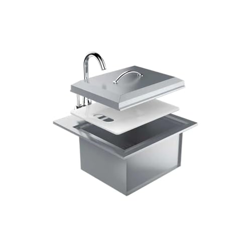 Sunstone Drop in Sink with Hot and Cold Water Faucet and Cutting Board