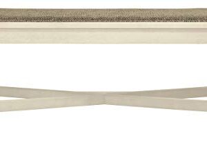 Signature Design by Ashley Bolanburg French Country Upholstered Dining Room Bench, Antique White