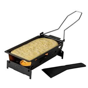 boska raclette grilling set milano - partyclette to go set - suitable for cheese, meat, fish, and vegetables - portable non-stick - temperature control and dishwasher safe