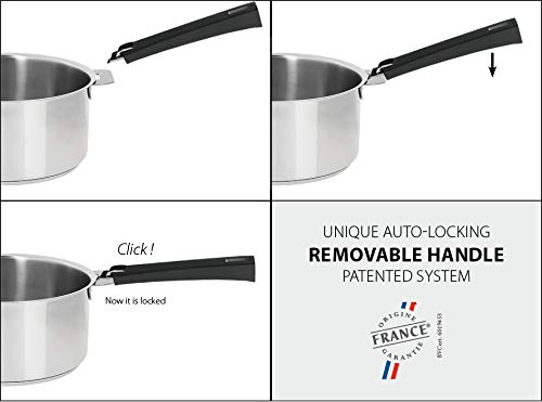 Cristel Casteline Saute Pan, 7 quart, Silver