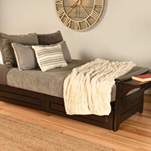 Kodiak Furniture Phoenix Frame with Suede Fabric Mattress in Espresso/Gray