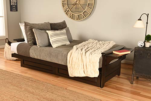 Kodiak Furniture Phoenix Frame with Suede Fabric Mattress in Espresso/Gray