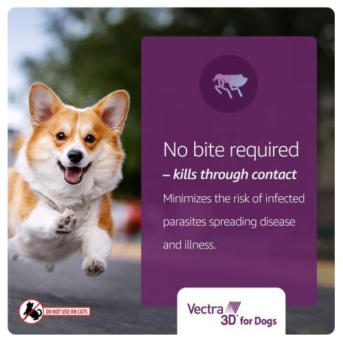 Vectra 3D for Dogs Flea, Tick & Mosquito Treatment & Prevention for Small Dogs (11 – 20 lbs) , 3 month supply