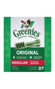 greenies dog dental chew treats regular 27oz 27ct