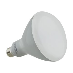 satco s9635, 11.5 watt, 3000k, 103 deg. beam angle, medium base, 120 volt, dimmable, led br40 bulb