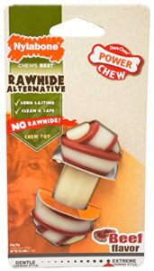 nylabone durachew rawhide alternative knot bone beef regular