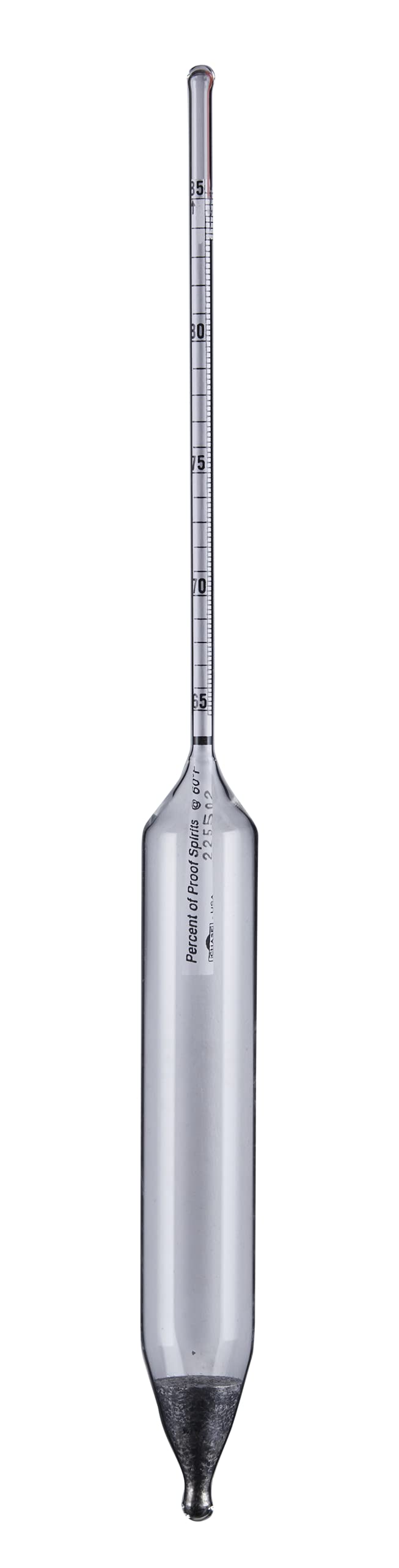 Precision Proof Hydrometer 165/185% X 0.2% IRS Series Q with NIST Traceable Certificate Made in USA