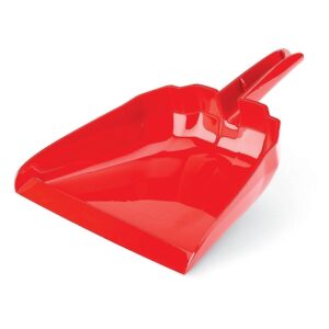 libman commercial 911 dust pan, polypropylene, 13" wide, red (pack of 6)