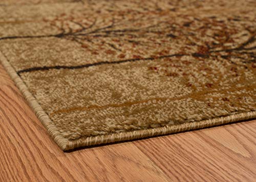 United Weavers of America Affinity Tree Blossom Area Rug - 1ft. 10in. x 3ft., Natural, Machine Made Rug with Twisted Heatset Construction, 1'10" x 3'