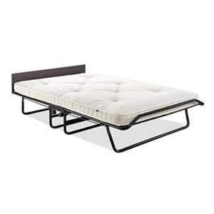 jay-be visitor folding guest bed with micro e-pocket spring mattress, oversize, black/white