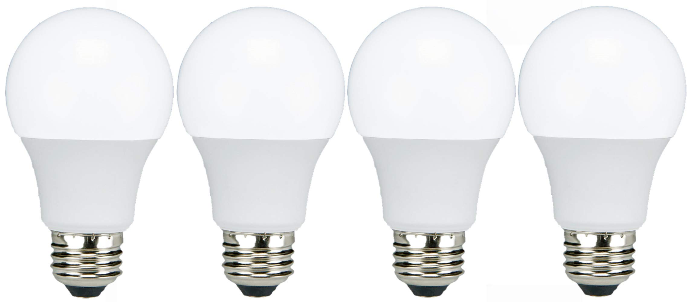 TCP L9A19N1027K4 LED 60 Watt Equivalent Light Bulbs, A19 Shape, Soft White, 4 Count