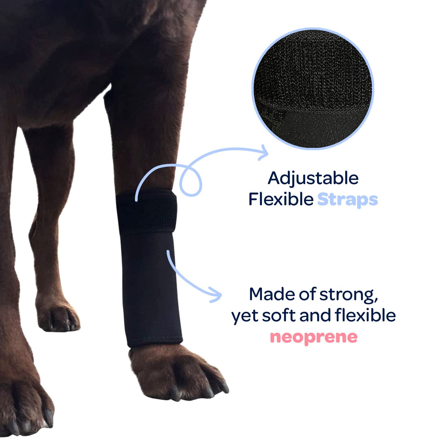 Labra Dog Canine Front Leg Compression Brace Wrap Sleeve, Protects Wounds, Braces, Heals, and Prevents Injuries and Sprains, Helps with Loss of Stability Caused by Arthritis - Large/Extra Large