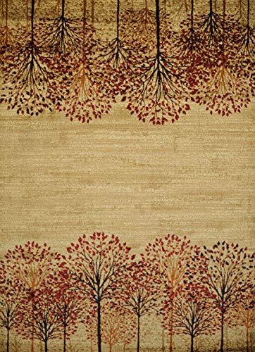 United Weavers of America Affinity Tree Blossom Area Rug - 1ft. 10in. x 3ft., Natural, Machine Made Rug with Twisted Heatset Construction, 1'10" x 3'