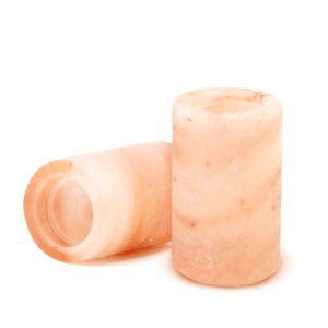 the spice lab tequila shot glasses - pink himalayan salt tequila shot glasses - 2 pack - just pour, shoot and bite a lime - natural shot glasses – perfect for your bar