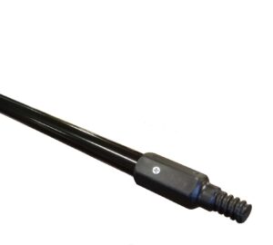 american select tubing 3900198 60" black powder coated metal broom handle with black hex thread