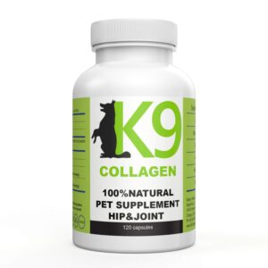 K9 Collagen Hip & Joint Supplement for Dogs - Supports Healthy Joints Cartilage & Skin Vitamins for Dogs - Aids Muscle Regeneration Boosts Collagen Production for Better Overall Health