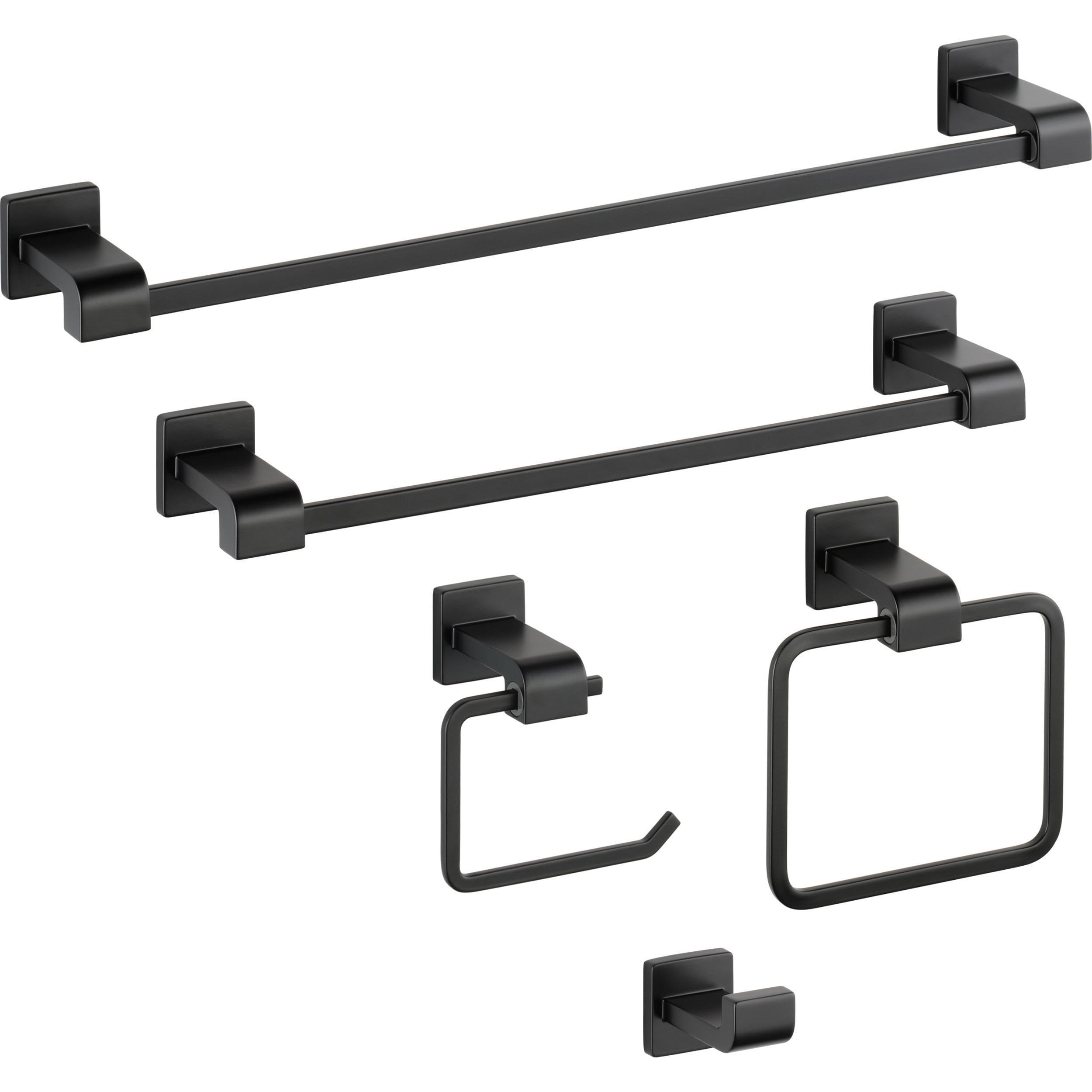 DELTA FAUCET 77535-BL Ara Towel Hook, Matte Black