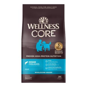 wellness core wholesome grains ocean recipe, 22 pound bag