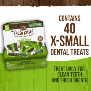 Merrick Fresh Kisses Natural Dental Chews Infused With Coconut And Botanical Oils For Tiny Dogs 5-15 Lbs - 20 ct. Bag