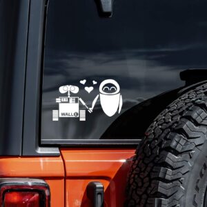 love wall e decal vinyl sticker auto car truck wall laptop | white| 7" x 4"