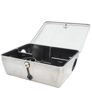 jt eaton 912 super strongbox galvanized steel tamper-resistant bait station - durable, secure, and versatile