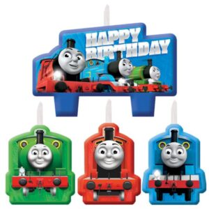 thomas the train tank engine (thomas & friends) kids birthday party candle set