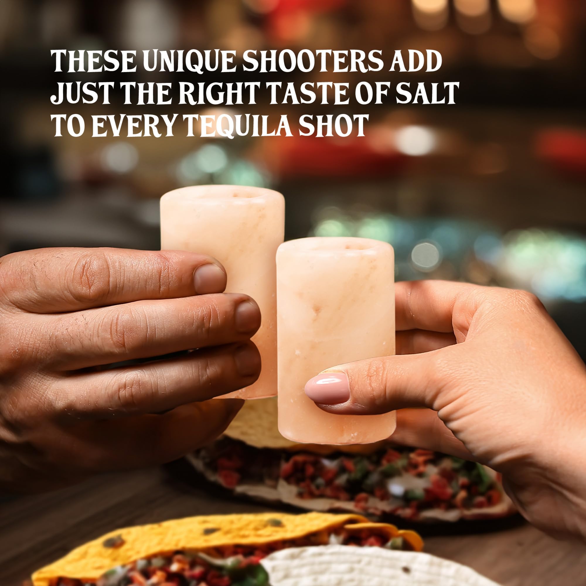 The Spice Lab Tequila Shot Glasses - Pink Himalayan Salt Tequila Shot Glasses - 2 Pack - Just Pour, Shoot and Bite a Lime - Natural Shot Glasses – Perfect for your Bar