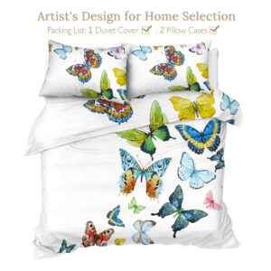 Sleepwish Butterfly Bedding Flying Dreams 3 Pieces Super Soft Butterfly Collection Duvet Cover Set (Queen)