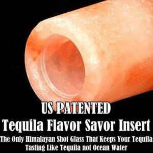 The Spice Lab Tequila Shot Glasses - Pink Himalayan Salt Tequila Shot Glasses - 2 Pack - Just Pour, Shoot and Bite a Lime - Natural Shot Glasses – Perfect for your Bar