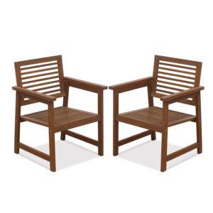 furinno tioman teak hardwood outdoor armchair armchair w/o cushion, fg161249r set of two