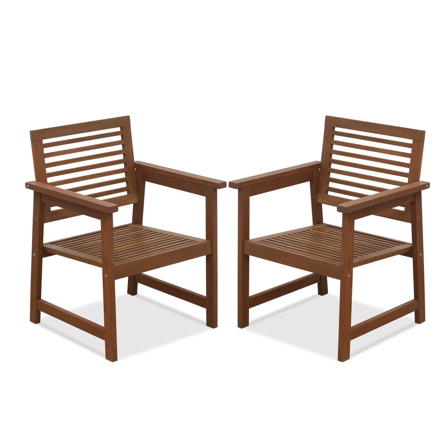 Furinno Tioman Teak Hardwood Outdoor Armchair Armchair w/o Cushion, FG161249R Set of Two