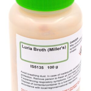 ALDON Innovating Science Luria Broth (Miller's) 100g, Makes 4 Liters of Medium