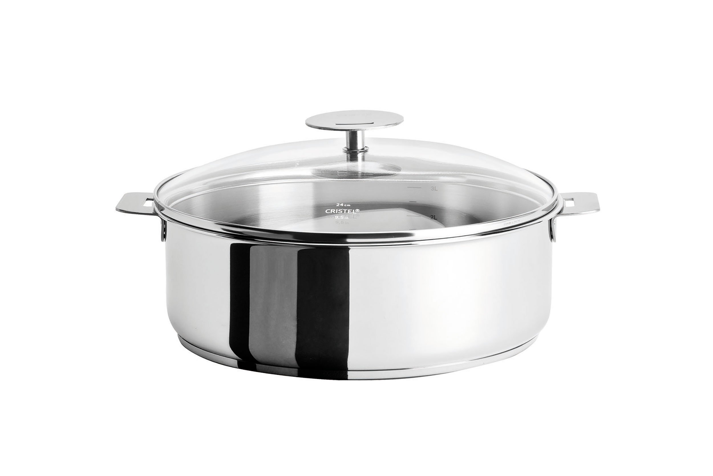 Cristel Casteline Saute Pan, 7 quart, Silver