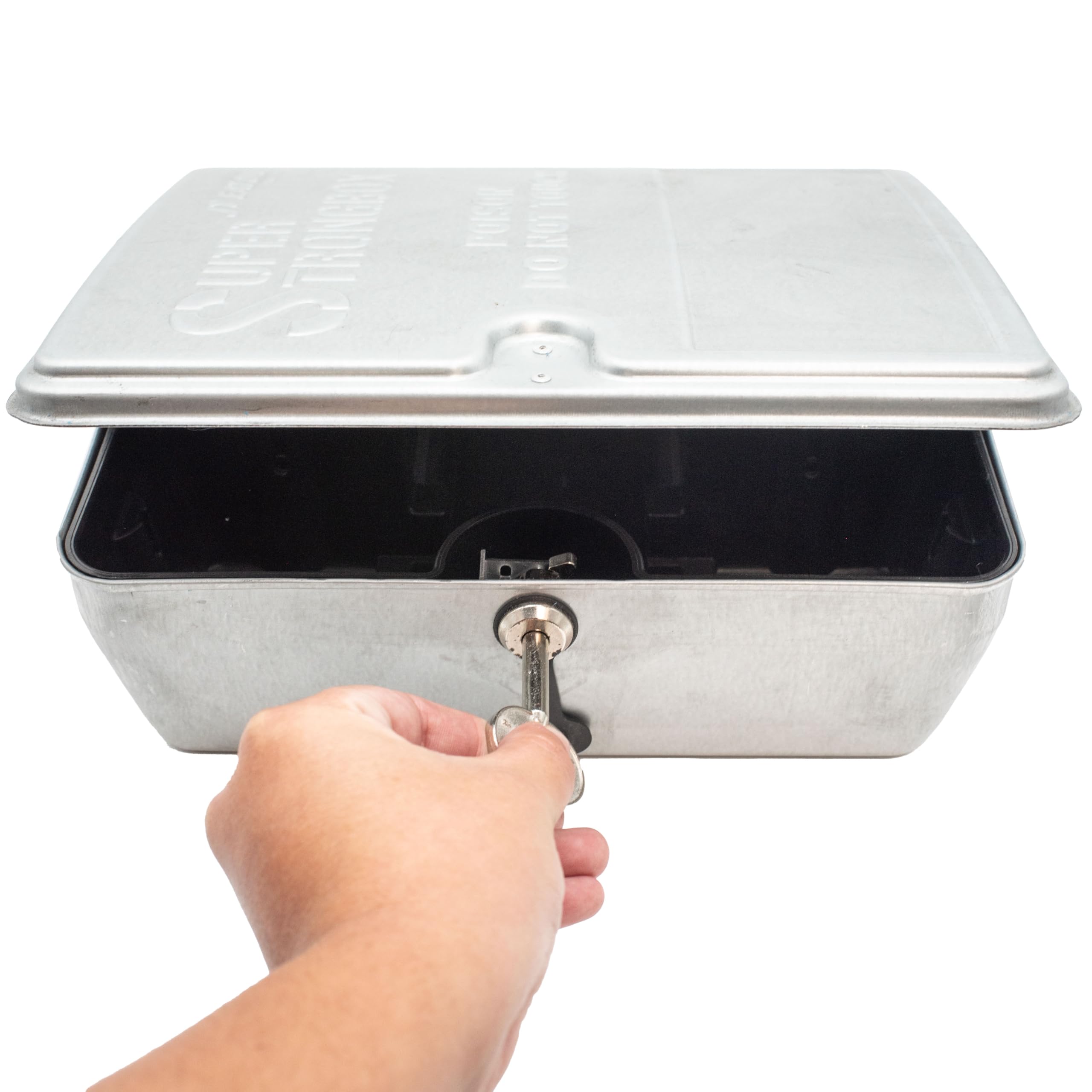 JT Eaton 912 Super Strongbox Galvanized Steel Tamper-Resistant Bait Station - Durable, Secure, and Versatile