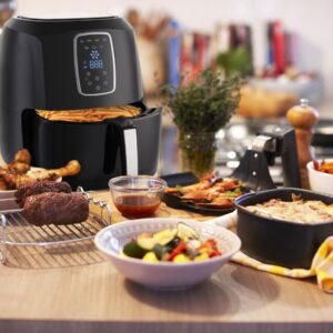 Emerald Electric Air Fryer with LED Touch Display- 5.2L Capacity (1804)