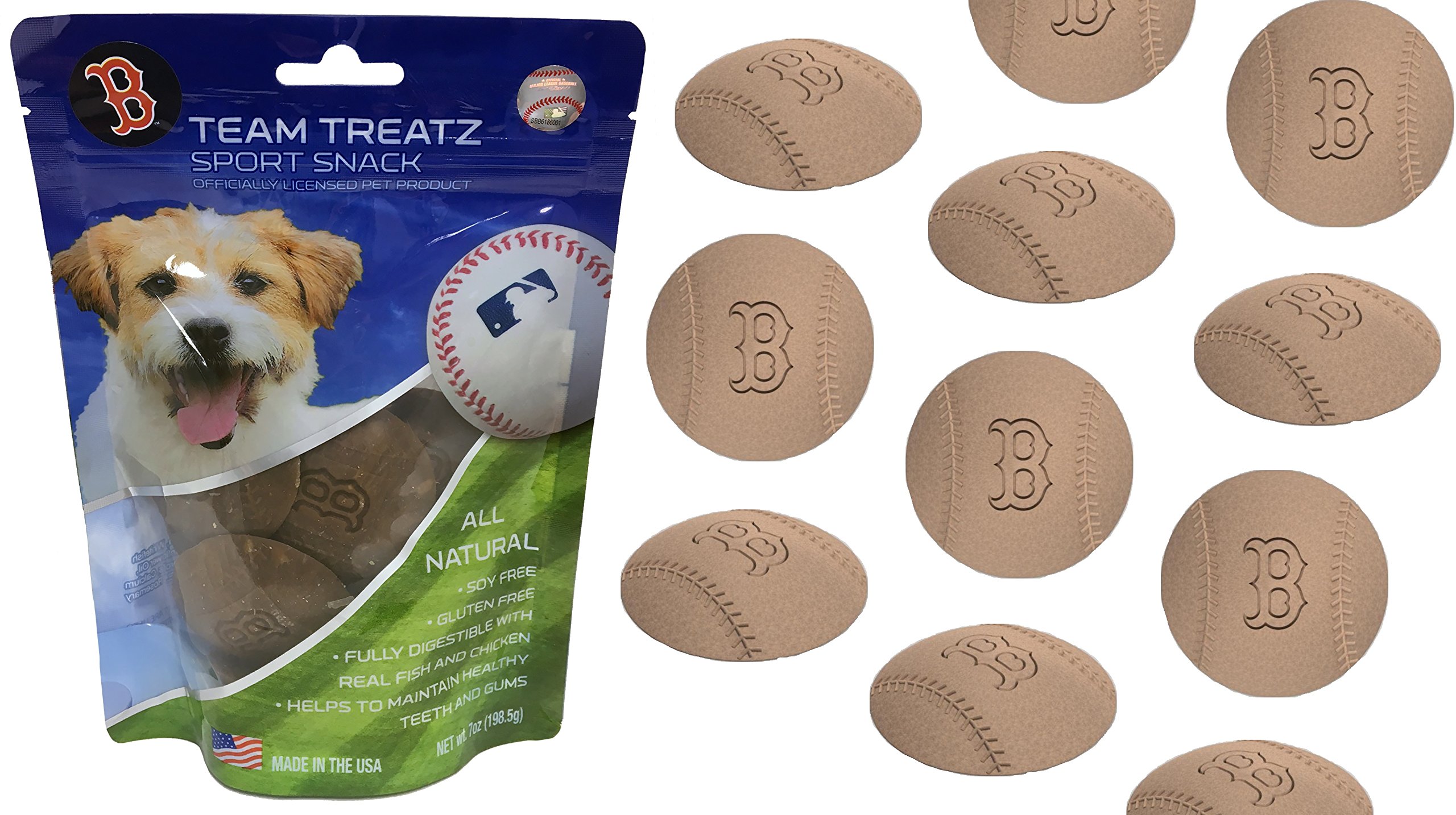 Mlb Boston Red Sox Dog Treats. Delicious Baseball Shaped Cookies For Dogs & Cats. Best Dog Rewards. Natural & Healthy Dental Dog Snack.