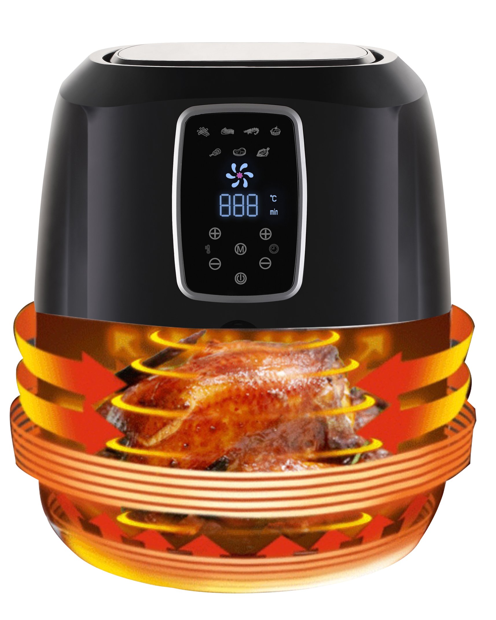 Emerald Electric Air Fryer with LED Touch Display- 5.2L Capacity (1804)