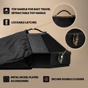 Maverick Cowboy Hat Box - Cowboy Hat Case with Mirror, Carrying Handle, Lockable Latches - Hard Cowboy Hat Travel Case for Western Headwear - Cowboy Hat Box for Travel, Cowboy Hat Carrier for Travel