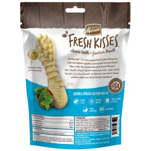 Merrick Fresh Kisses Natural Dental Chews Toothbrush Shape Treat Infused with Real Mint Medium Dogs - 10 Ct. Bag